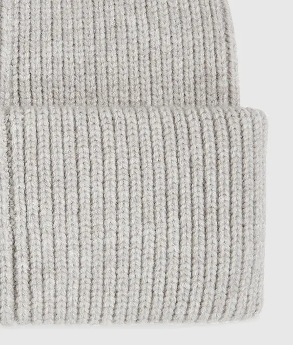Karl Lagerfeld Ribbed Logo Beanie