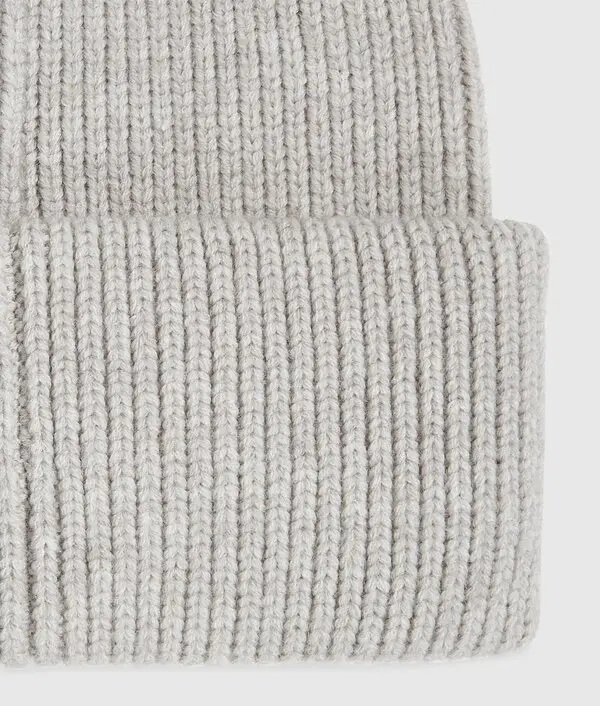Karl Lagerfeld Ribbed Logo Beanie