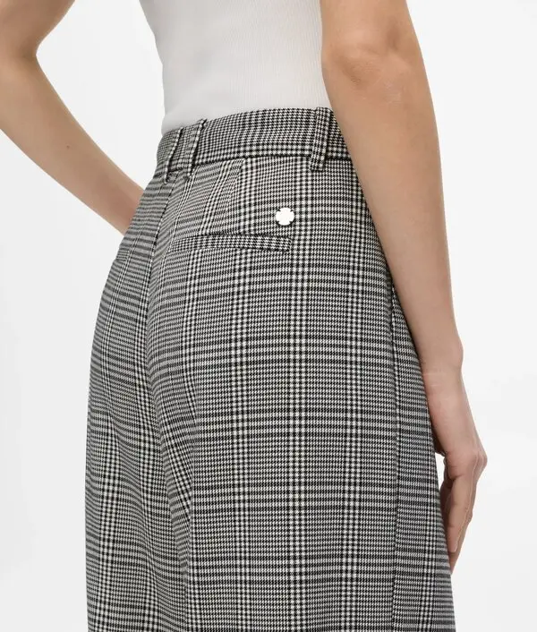 Karl Lagerfeld Wide-leg Checked Pants