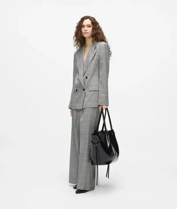 Karl Lagerfeld Wide-leg Checked Pants