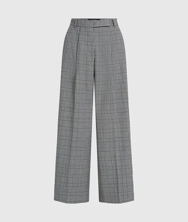 Karl Lagerfeld Wide-leg Checked Pants