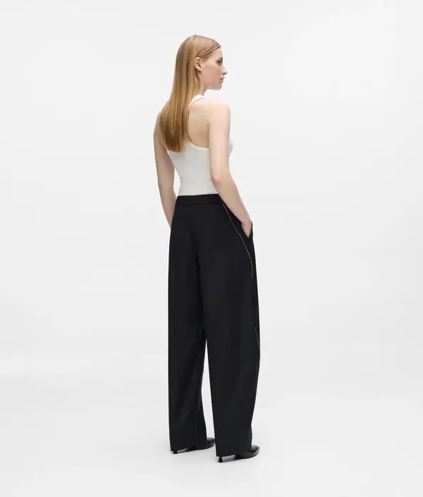 Karl Lagerfeld Barrel-leg Zip Pants