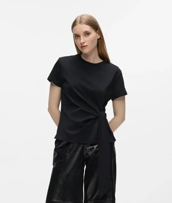 Karl Lagerfeld Knot Detail T-shirt - Black