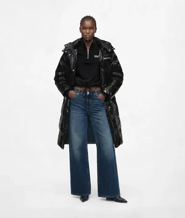 KL JEANS Jeans Long Shiny Puffer Jacket - Black