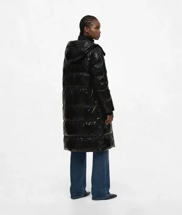 Karl Lagerfeld Long Puffer Jacket - Black