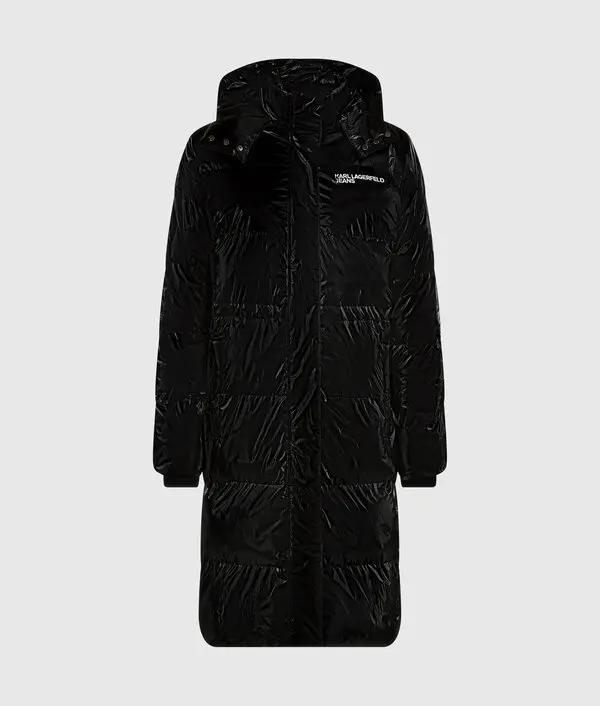 Karl Lagerfeld Long Puffer Jacket - Black