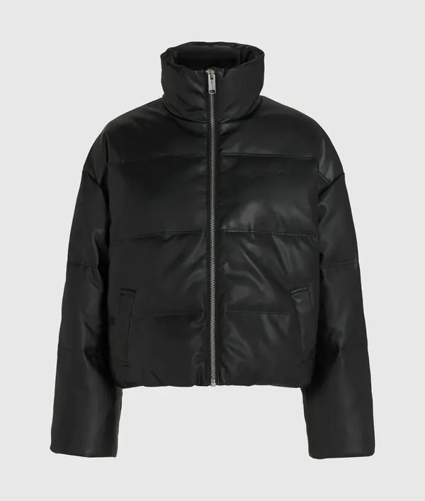 KL JEANS Faux-leather Puffer Jacket
