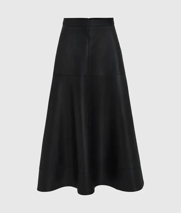 Karl Lagerfeld Faux-leather Midi Skirt