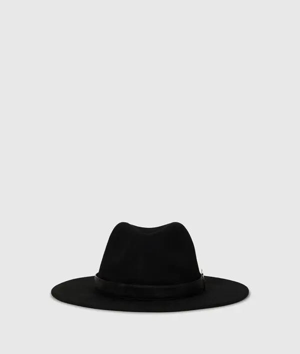 Karl Lagerfeld Autograph Wool Fedora Hat