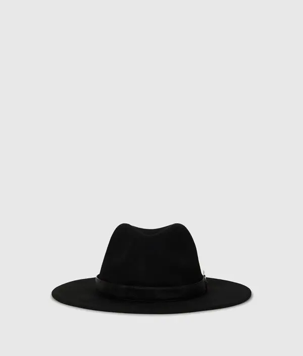 Karl Lagerfeld K/autograph Wool Fedora - Black