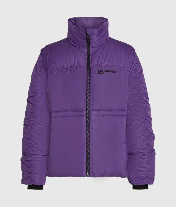 KL JEANS Ruched-sleeve Puffer Jacket