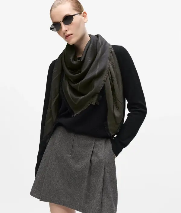 Karl Lagerfeld K/autograph Shimmer Jacquard Scarf