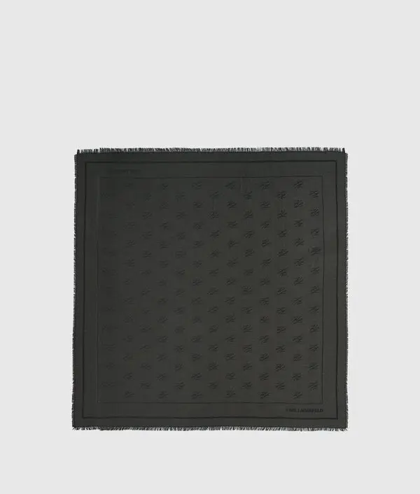 Karl Lagerfeld K/autograph Shimmer Jacquard Scarf - Black