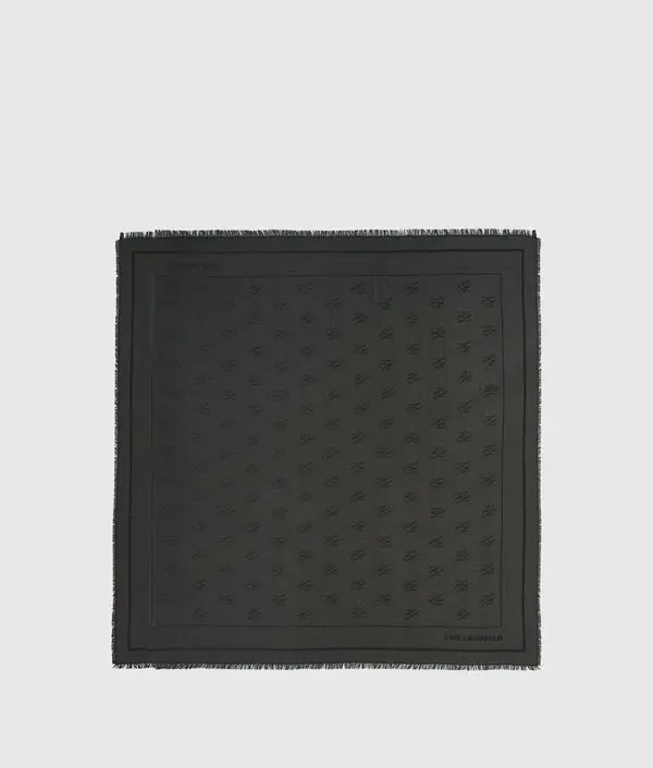 Karl Lagerfeld K/autograph Shimmer Jacquard Scarf - Black