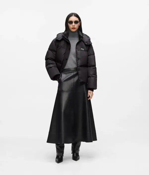 Karl Lagerfeld Short Hooded Puffer Jacket