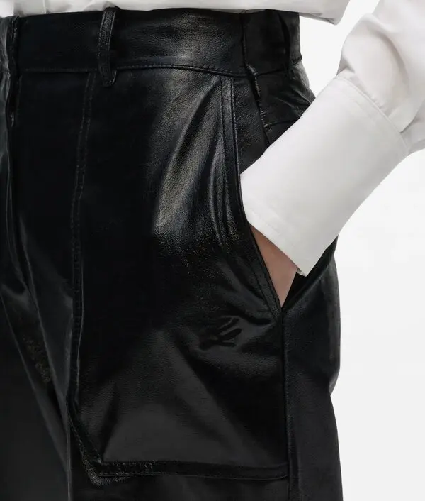 Karl Lagerfeld Wide-leg Leather Pants