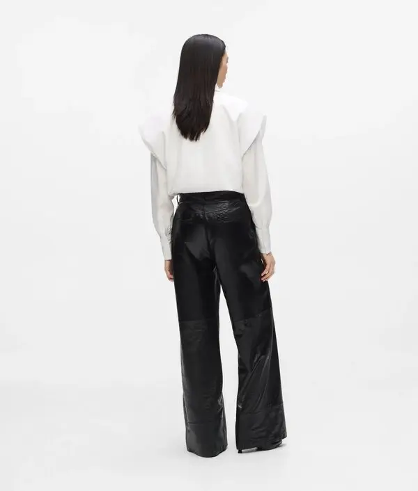 Karl Lagerfeld Wide-leg Leather Pants