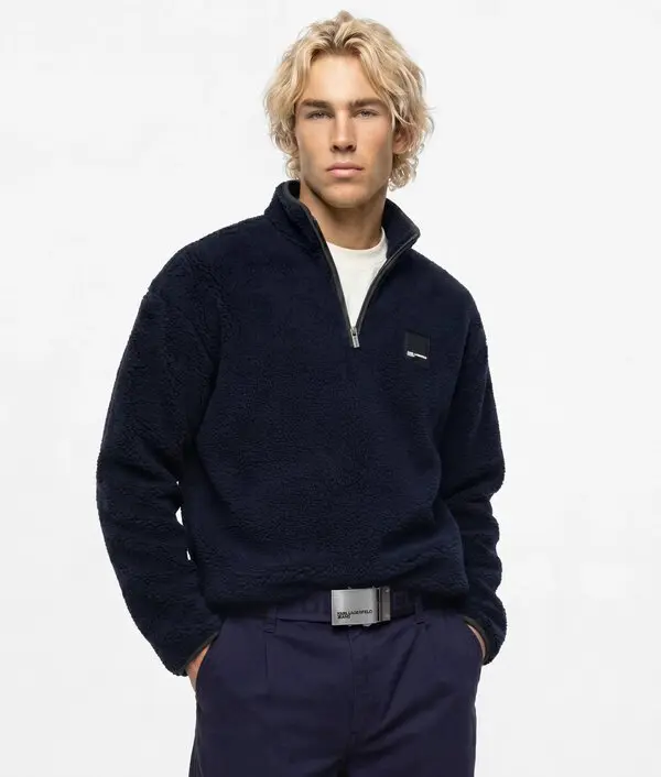 KL JEANS Half-zip Fleece Sweatshirt