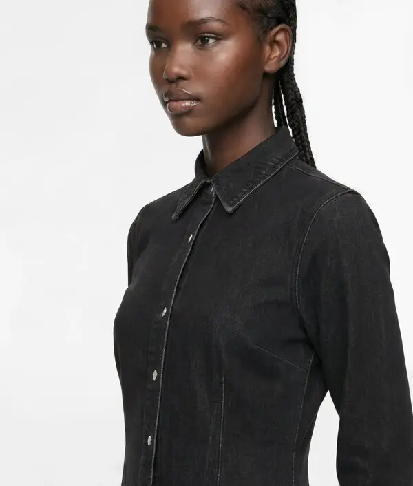 KL JEANS Jeans Flared Sleeve Denim Shirt Dress