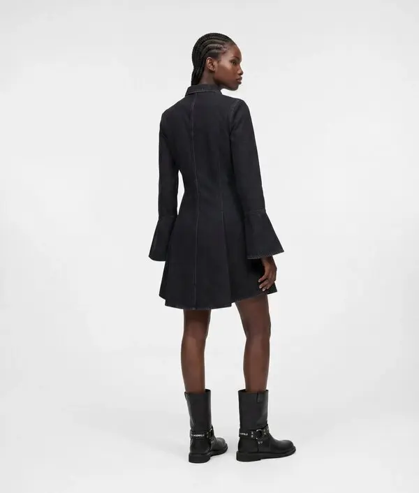 KL JEANS Jeans Flared Sleeve Denim Shirt Dress