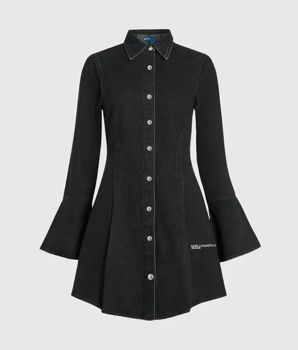 KL JEANS Jeans Flared Sleeve Denim Shirt Dress