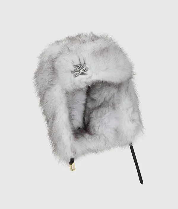 Karl Lagerfeld Faux-fur Trapper Hat - White