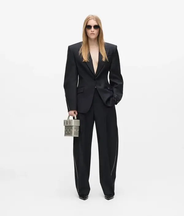 Karl Lagerfeld Zip Detail Tailored Blazer
