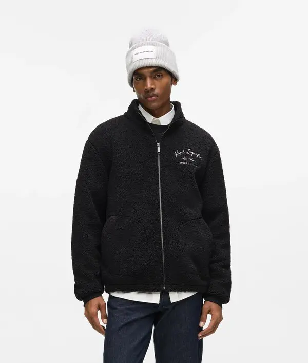 Karl Lagerfeld Loungewear Zip-up Fleece Jacket