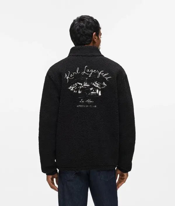 Karl Lagerfeld Loungewear Zip-up Fleece Jacket