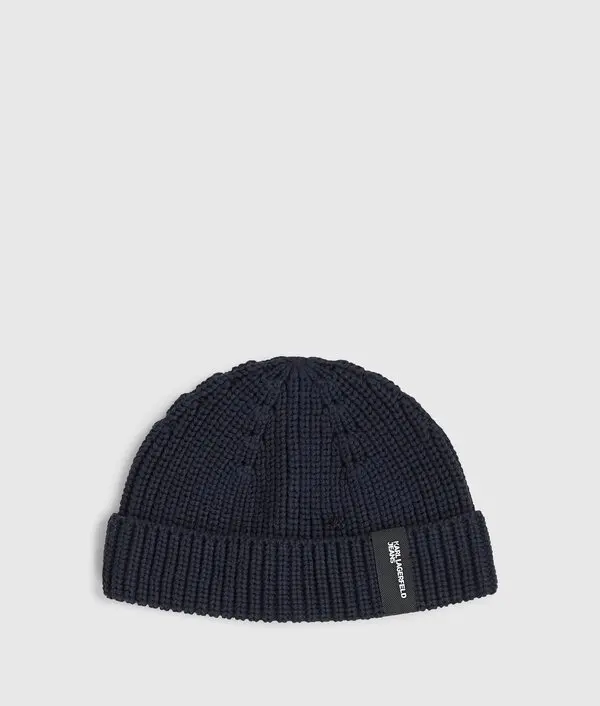 KL JEANS Jeans Ribbed Cotton Beanie - Peacoat