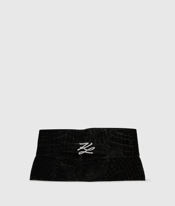 Karl Lagerfeld K/autograph Croco Corset Belt