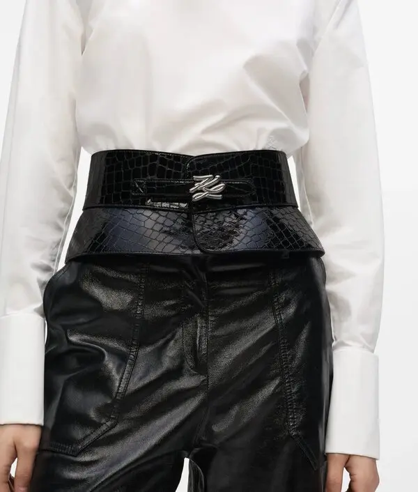 Karl Lagerfeld K/autograph Croco Corset Belt