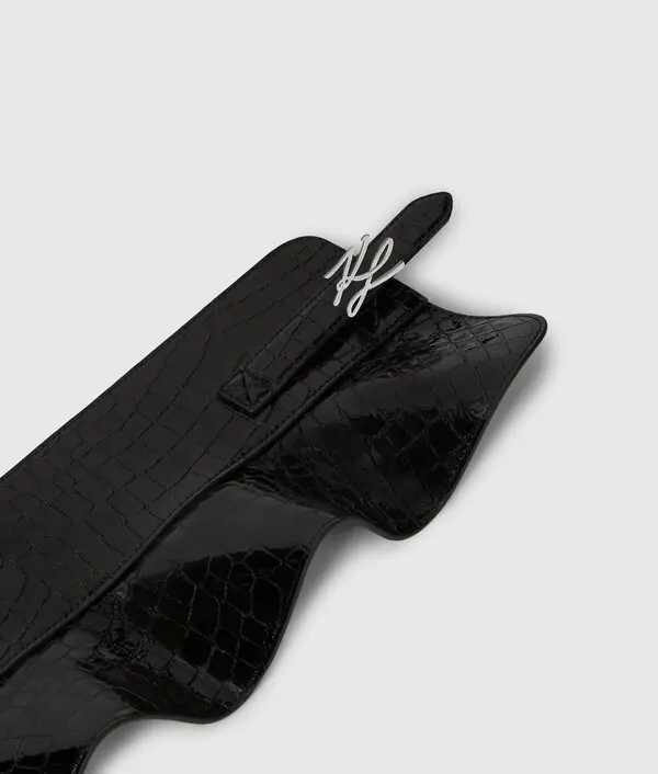 Karl Lagerfeld K/autograph Croco Corset Belt