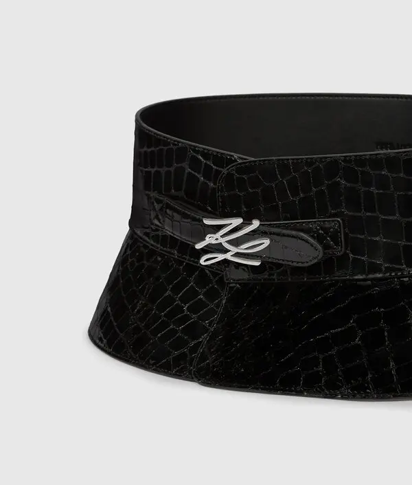 Karl Lagerfeld K/autograph Croco Corset Belt