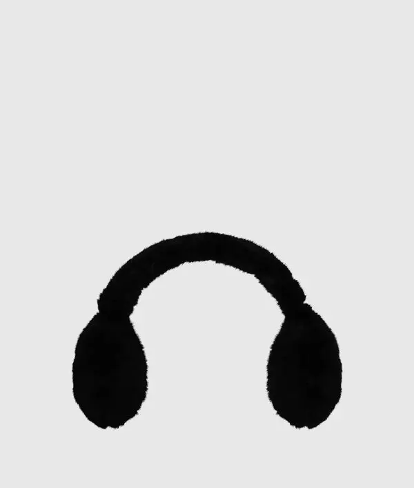 Karl Lagerfeld Faux-fur Ear Muffs With Embroidered Artwork