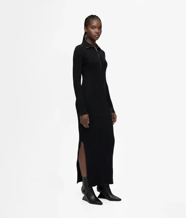 KL JEANS Zipped Maxi Knit Dress