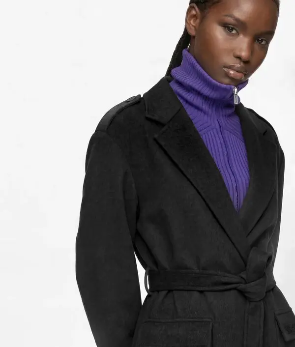 KL JEANS Wool-blend Wrap Coat