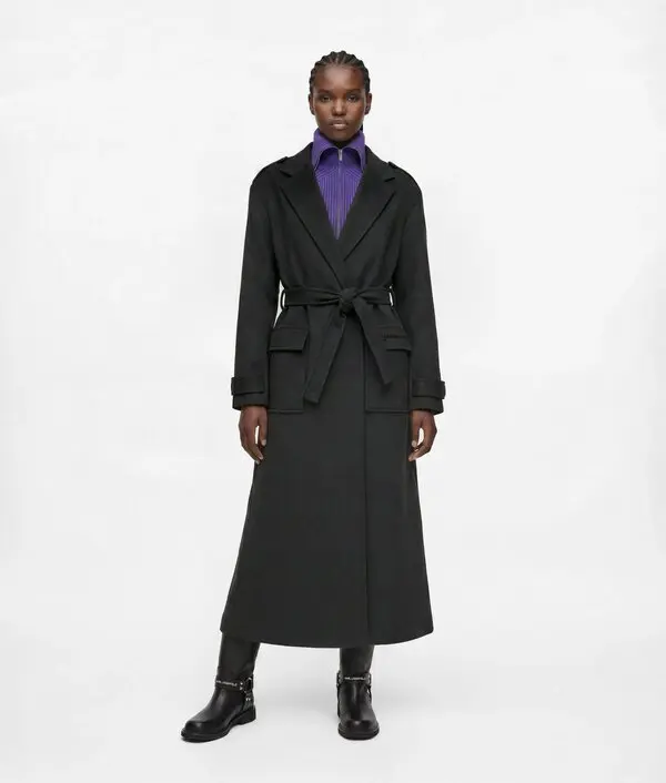 Karl Lagerfeld Wool-blend Wrap Coat - Tornado