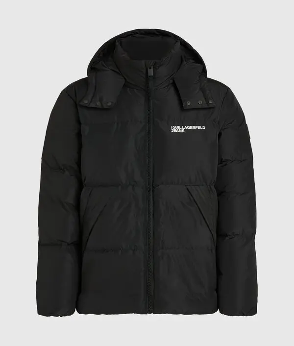 Karl Lagerfeld Recycled Polyester Hooded Puffer Jacket