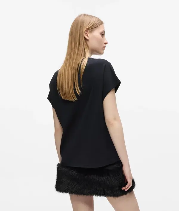 Karl Lagerfeld Capped Sleeve T-shirt