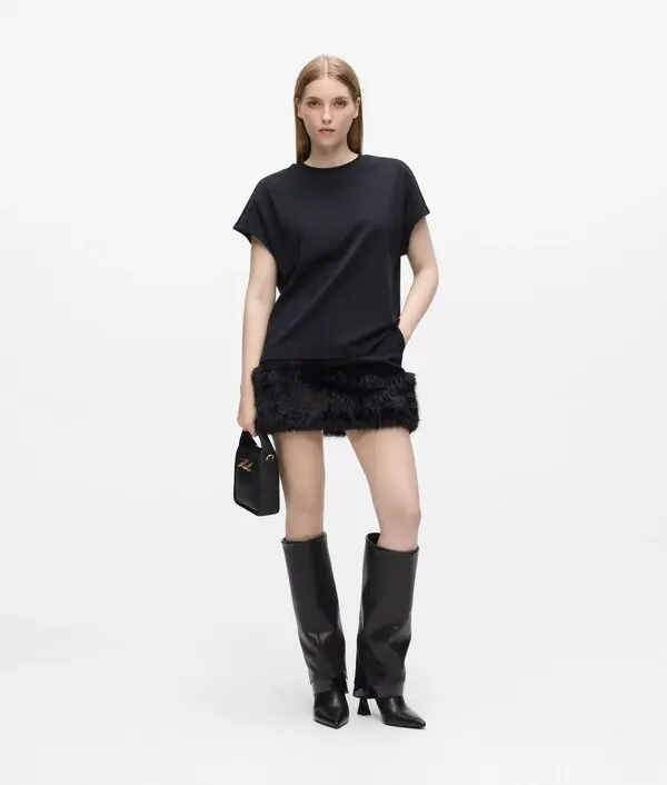 Karl Lagerfeld Capped Sleeve T-shirt