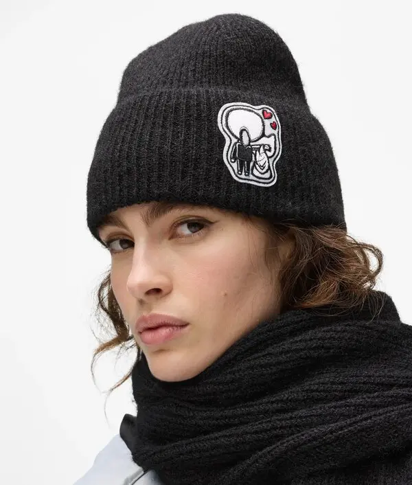 Karl Lagerfeld Ikon Patch Beanie