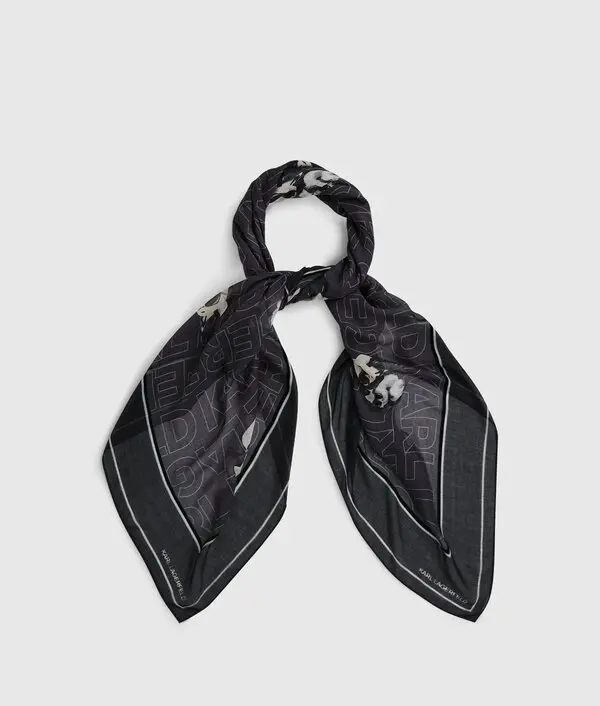 Karl Lagerfeld Ikon Modal-blend Scarf - Black