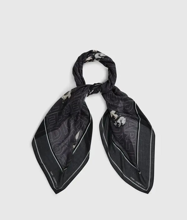 Karl Lagerfeld Ikon Modal-blend Scarf - Black