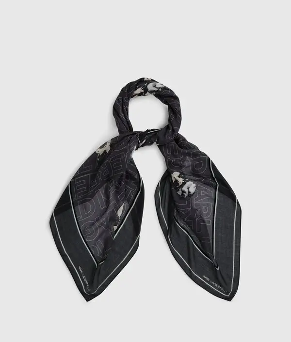 Karl Lagerfeld Ikon Modal-blend Scarf - Black
