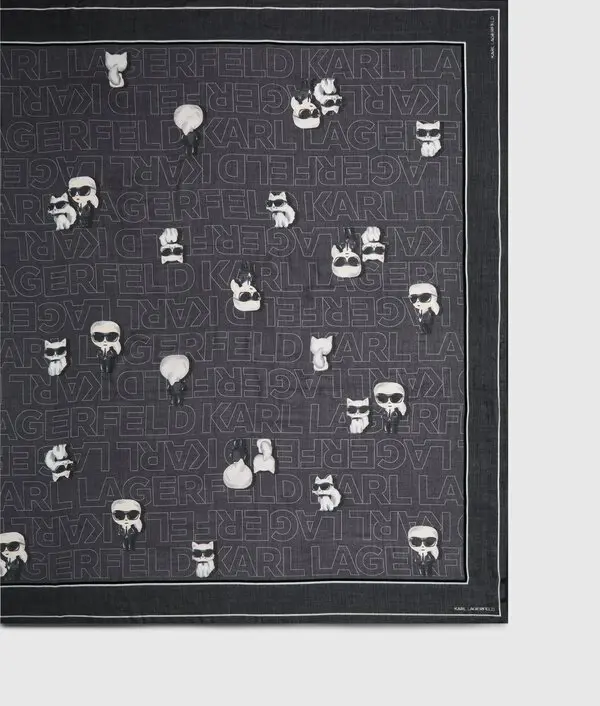 Karl Lagerfeld Ikon Modal-blend Scarf - Black