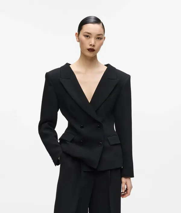 Karl Lagerfeld Wide Shoulder Blazer