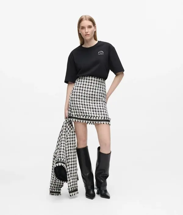 Karl Lagerfeld Rue St-guillaume Organic Cotton Oversized T-shirt - Black