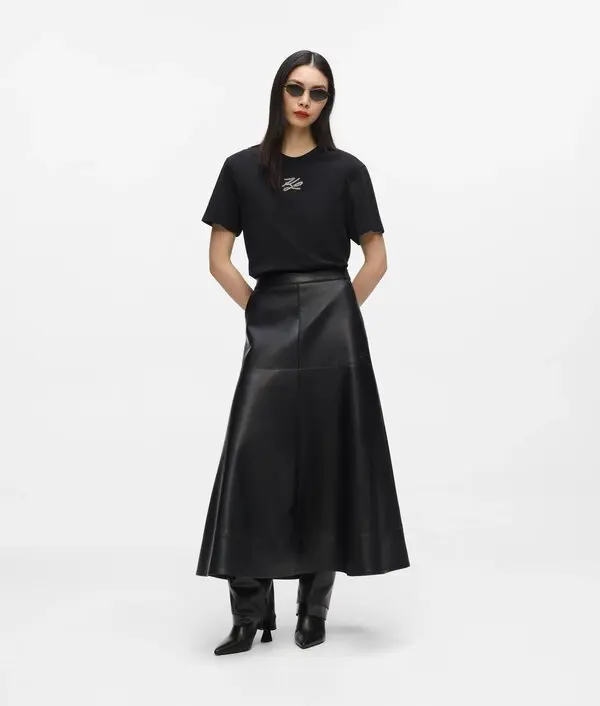 Karl Lagerfeld Rhinestone Autograph T-shirt - Black