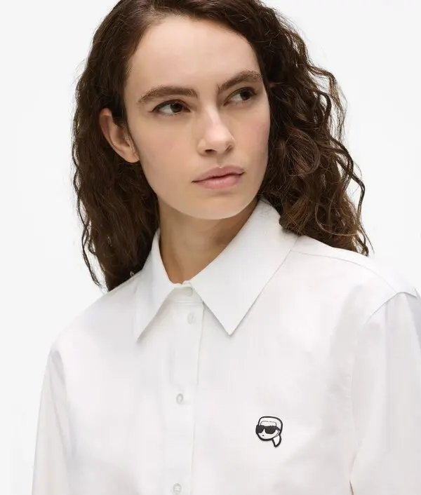 Karl Lagerfeld Ikon Buttoned Cotton Shirt